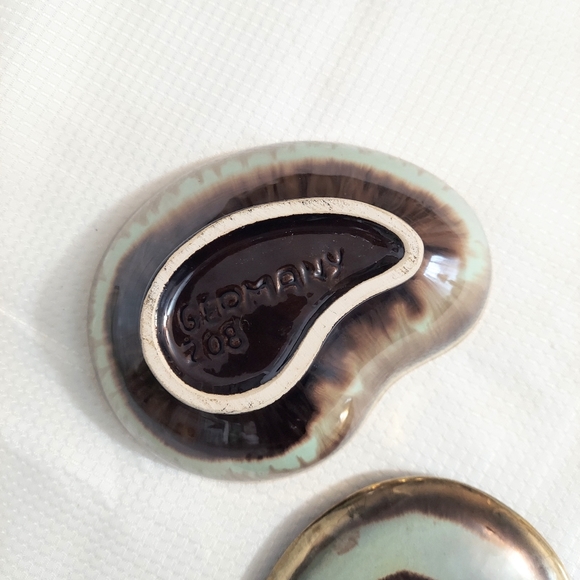 Keramik | Art | Vtg Keramik Kidney Shaped Lidded Candy Trinket Dish ...